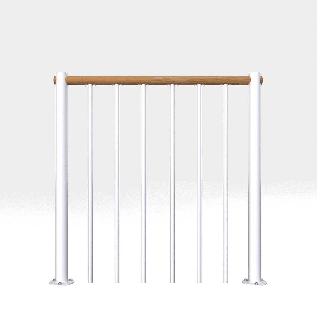 Brystning/Rekkverk med vertikale stenger og rekkverk i tre - Byggmere.no