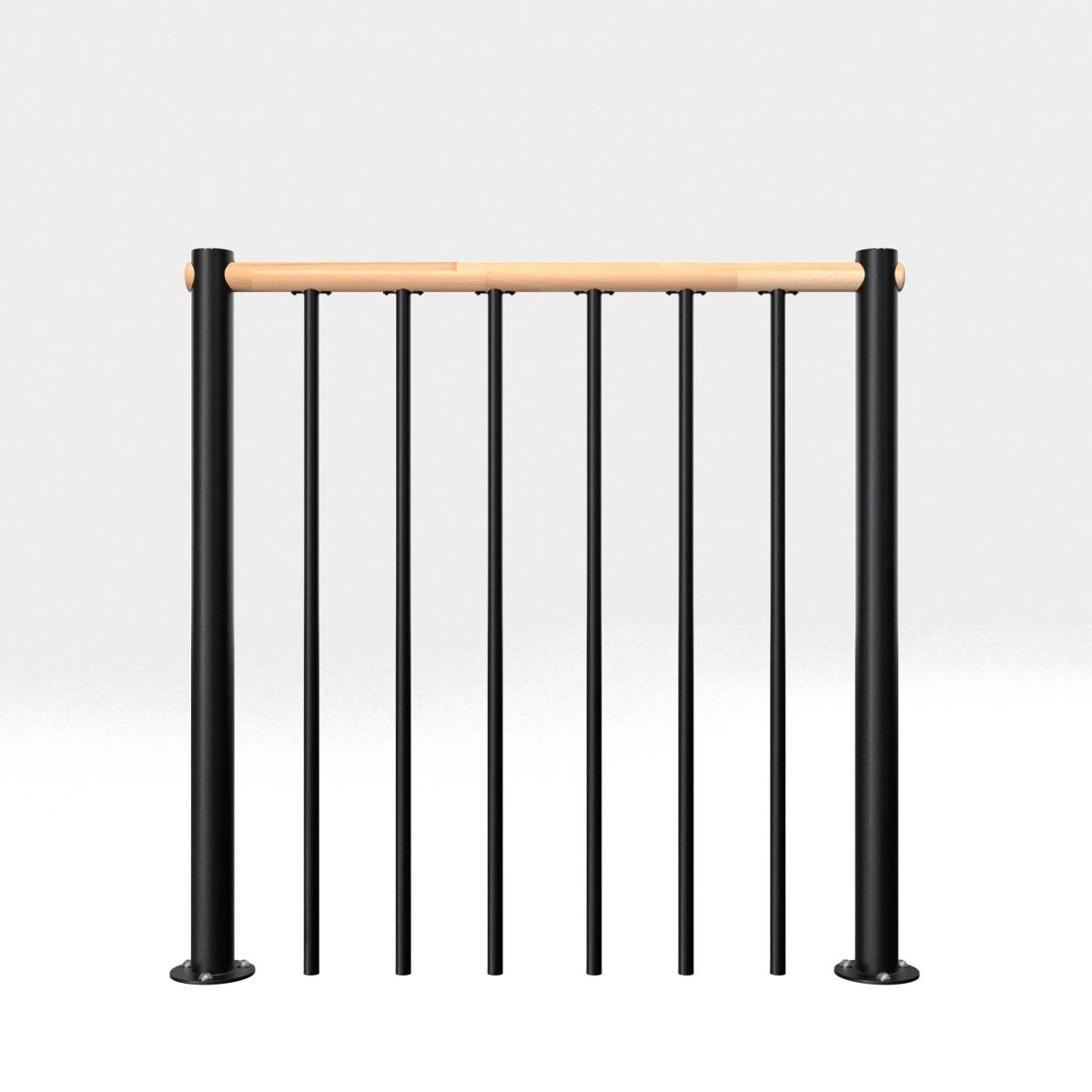 Brystning/Rekkverk med vertikale stenger og rekkverk i tre - Byggmere.no